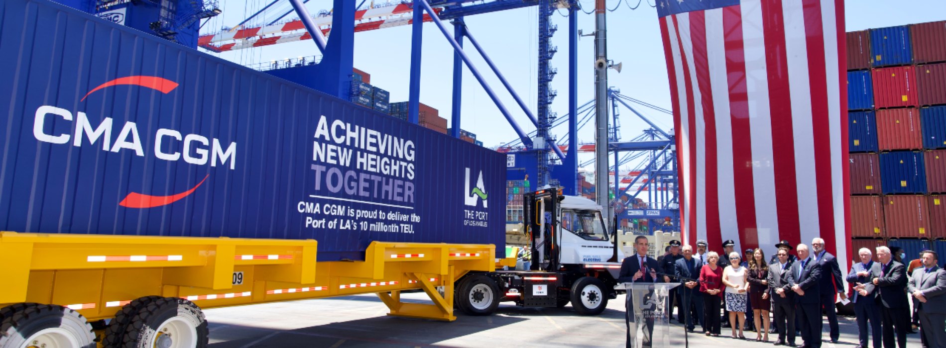 Le Groupe CMA CGM transporte le 10 millionième EVP du Port de Los Angeles