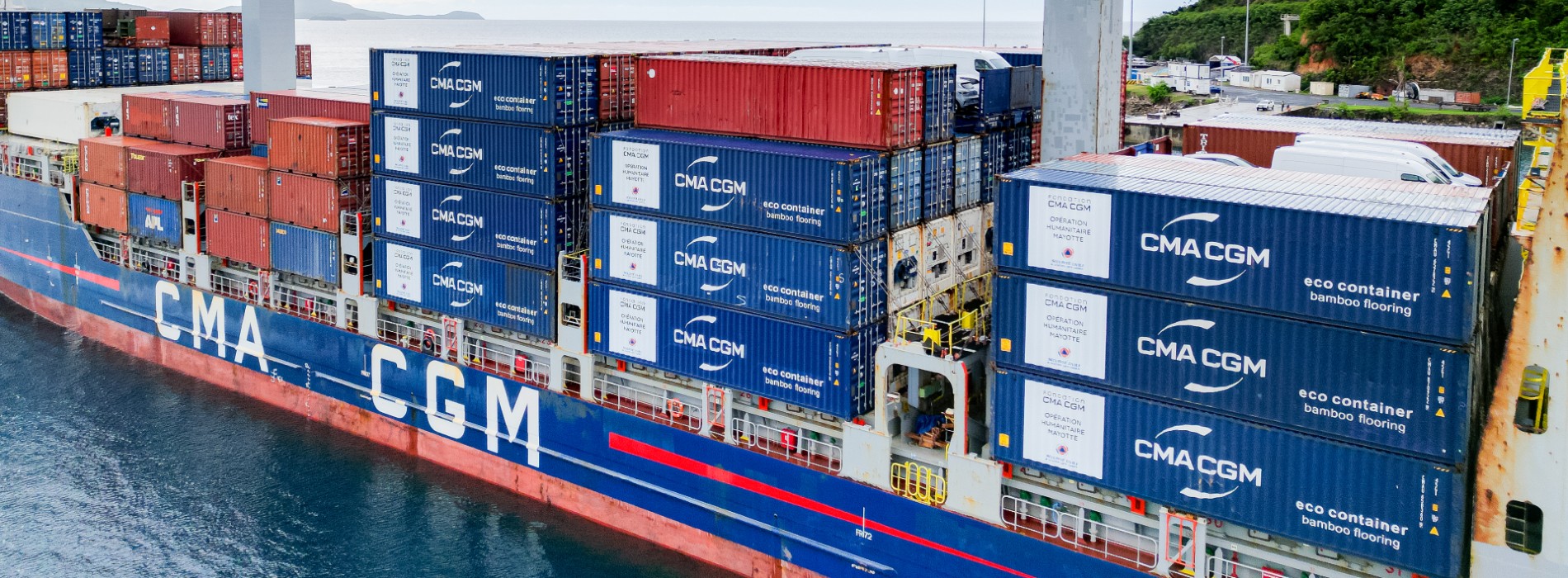700 tonnes d’aide humanitaire acheminées à Mayotte par la Fondation CMA CGM